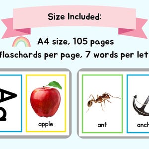 Printable Alphabet Flashcards With Real-life Pictures, Aa to Zz ...