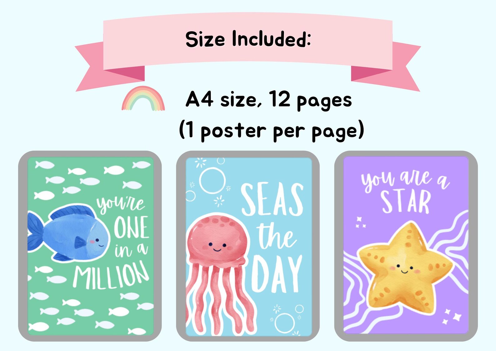Printable Ocean-themed Inspirational Classroom Poster | Under the Sea ...