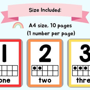 Rainbow Numbers 1 to 10, Classroom Posters, Classroom Decoration - Etsy