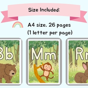Printable Jungle Alphabet Poster | ABC Printable for Preschool ...