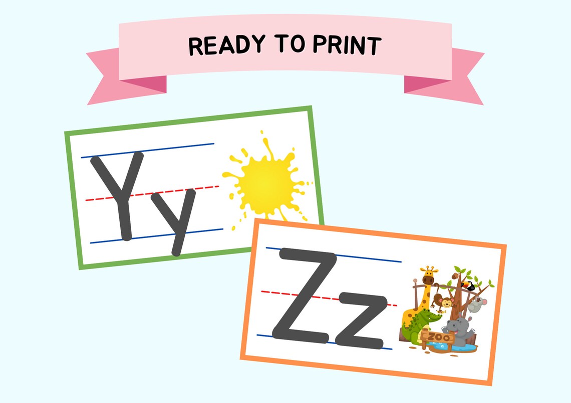 Printable Alphabet Flashcards | Aa to Zz Pictures | Phonics Song ...