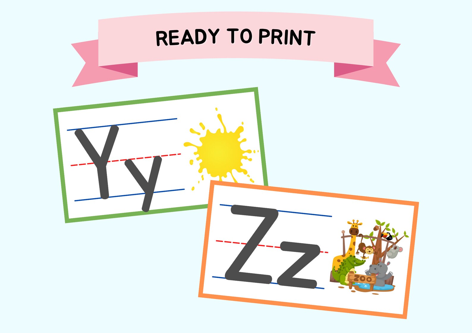 Printable Alphabet Flashcards | Aa to Zz Pictures | Phonics Song ...