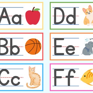 Printable Alphabet Flashcards | Aa to Zz Pictures | Phonics Song ...