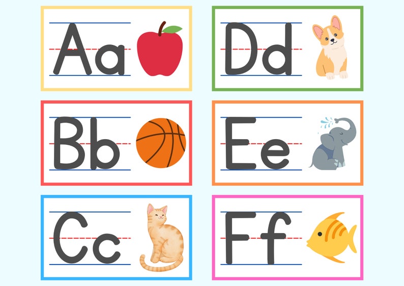 Printable Alphabet Flashcards | Aa to Zz Pictures | Phonics Song ...