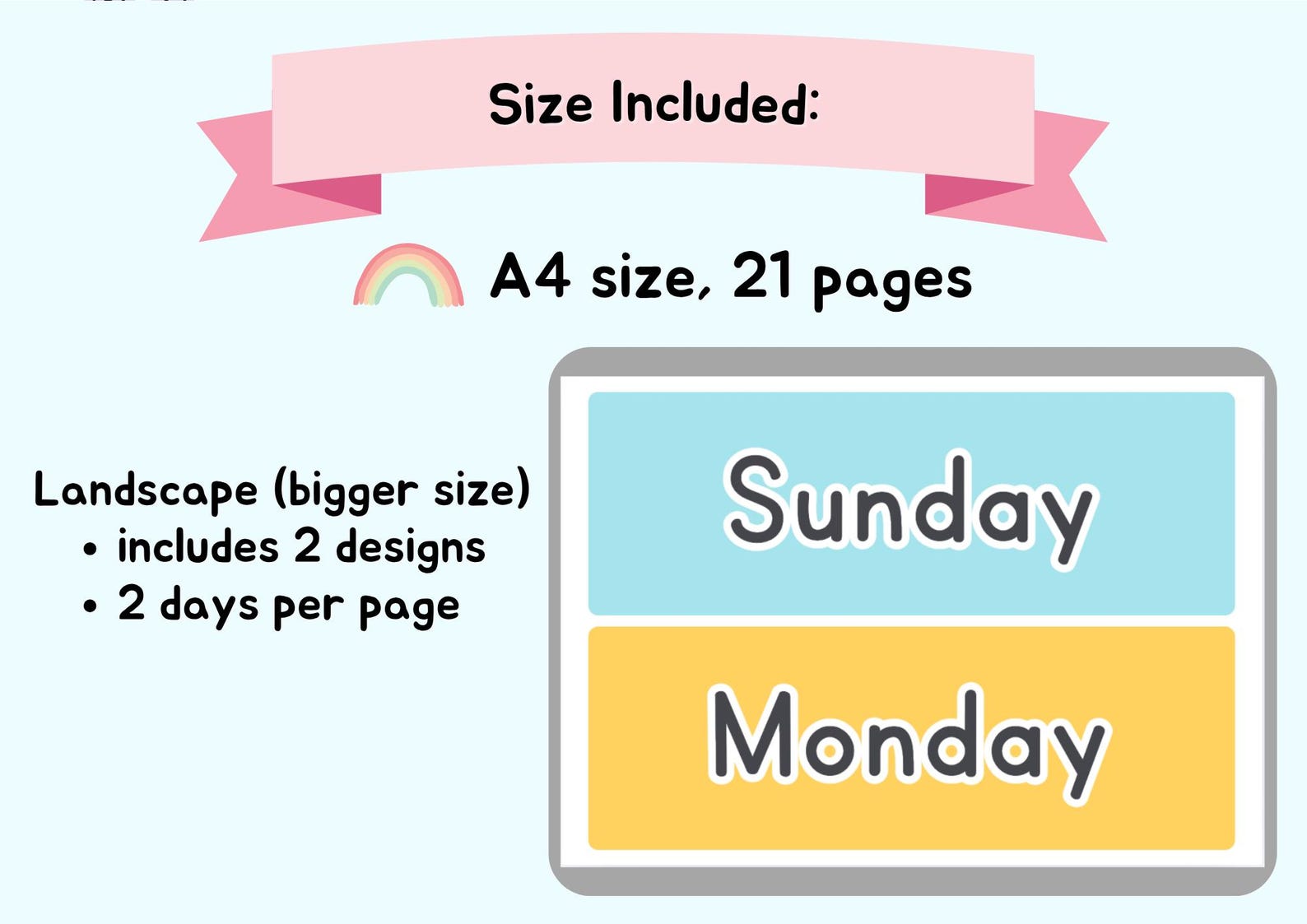 Bright Pastel Classroom Days of the Week | Classroom Decoration - Etsy