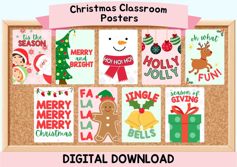 Christmas Classroom Posters, Classroom Decor - Etsy