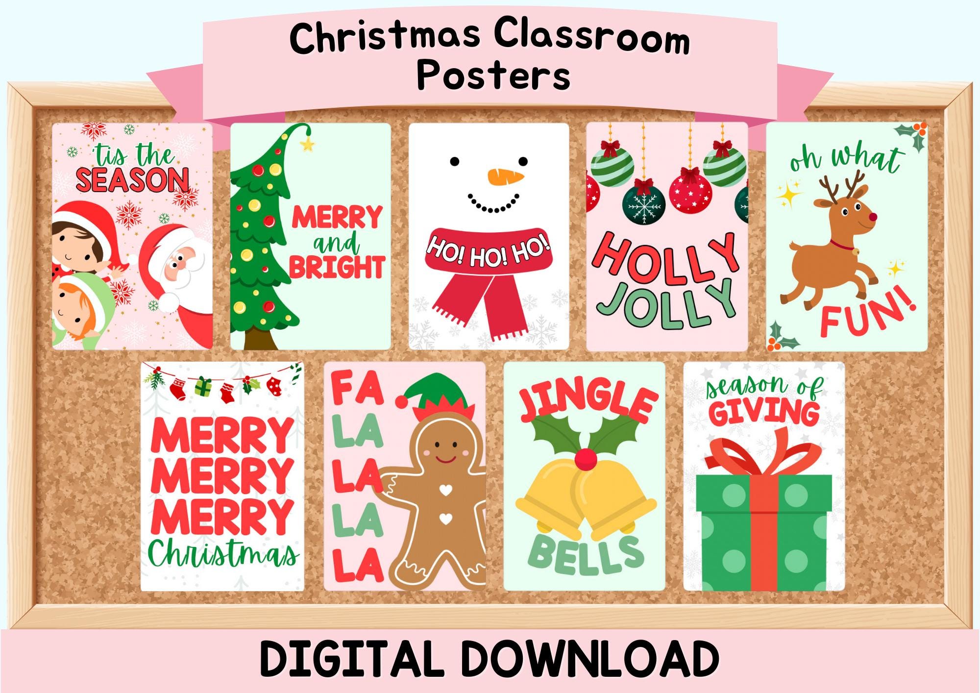 Christmas Classroom Posters, Classroom Decor - Etsy