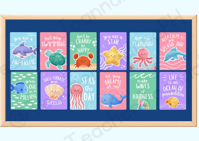 Printable Ocean-themed Inspirational Classroom Poster | Under the Sea ...