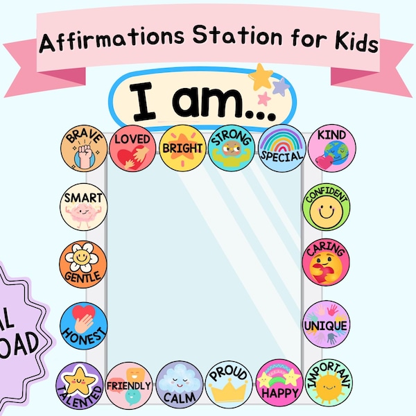 Affirmation Card Classroom - Etsy