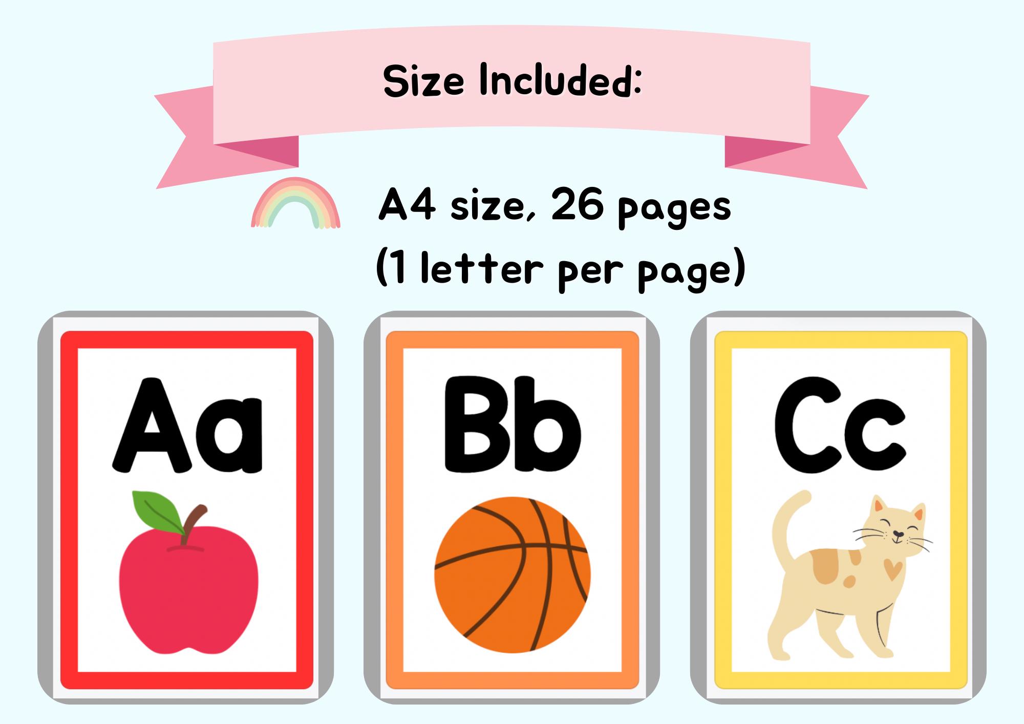 Rainbow Classroom Alphabet Poster, Aa to Zz, Classroom Decoration - Etsy