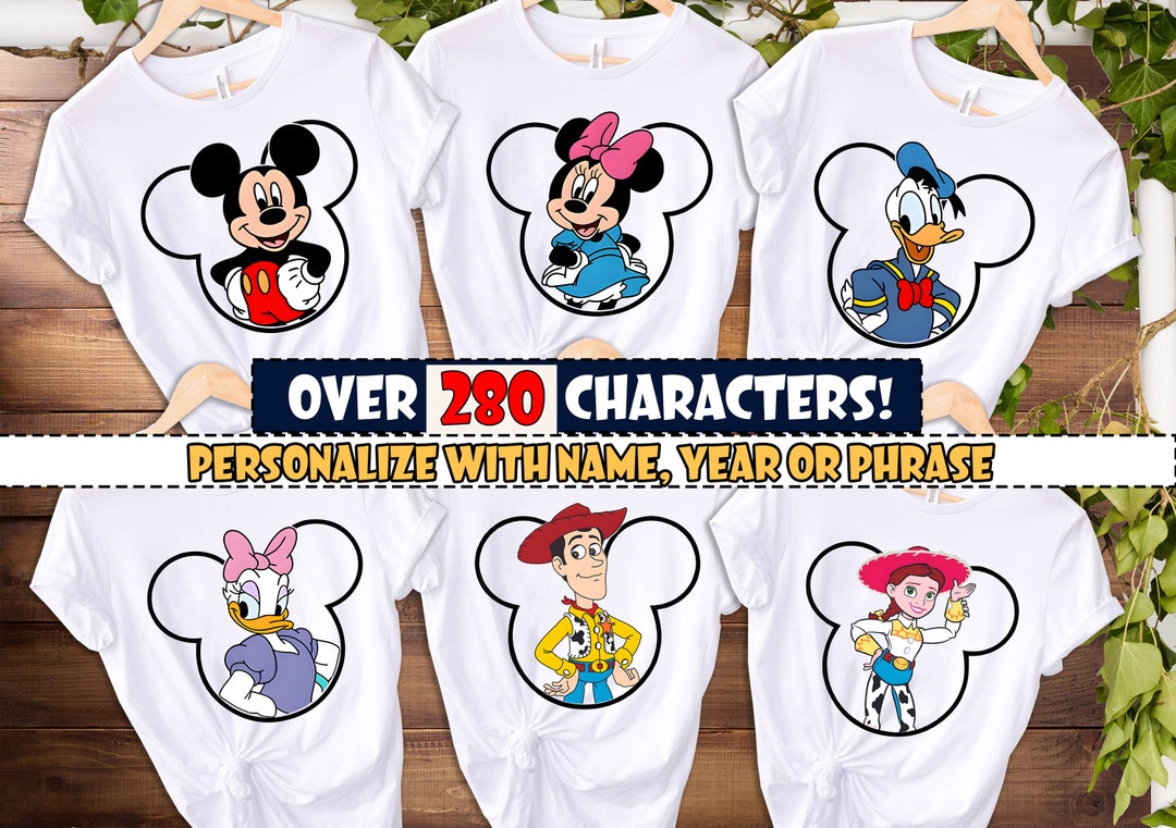 Disney Characters Shirts, Family Disneyworld Shirts, Disney Character ...