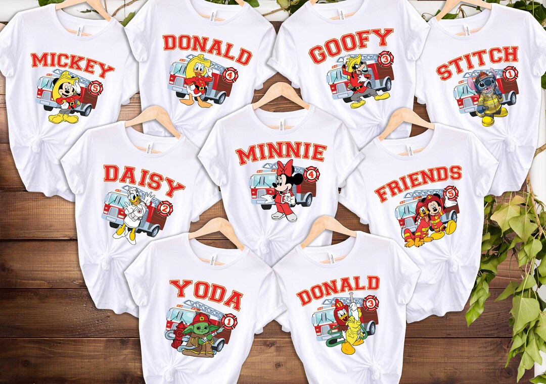 Disney Firefighter Shirt, Fireman, Fire Fighter Dept Shirt, Disney ...