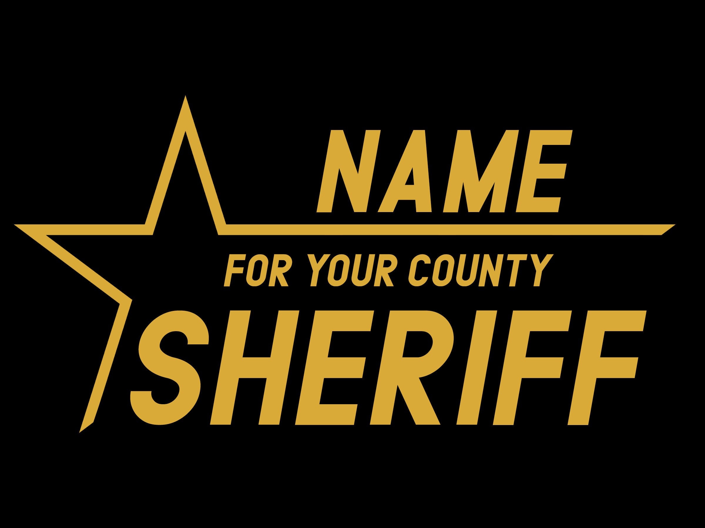 Sheriff Election Sign Design - Etsy