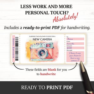 Editable New Camera Gift Certificate Template for Photography Lover ...