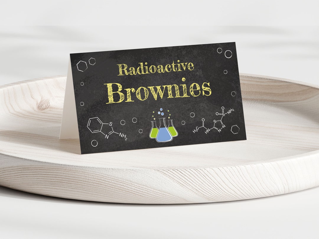 Editable Science Party Food Tents Template, Science Theme Party Buffet ...