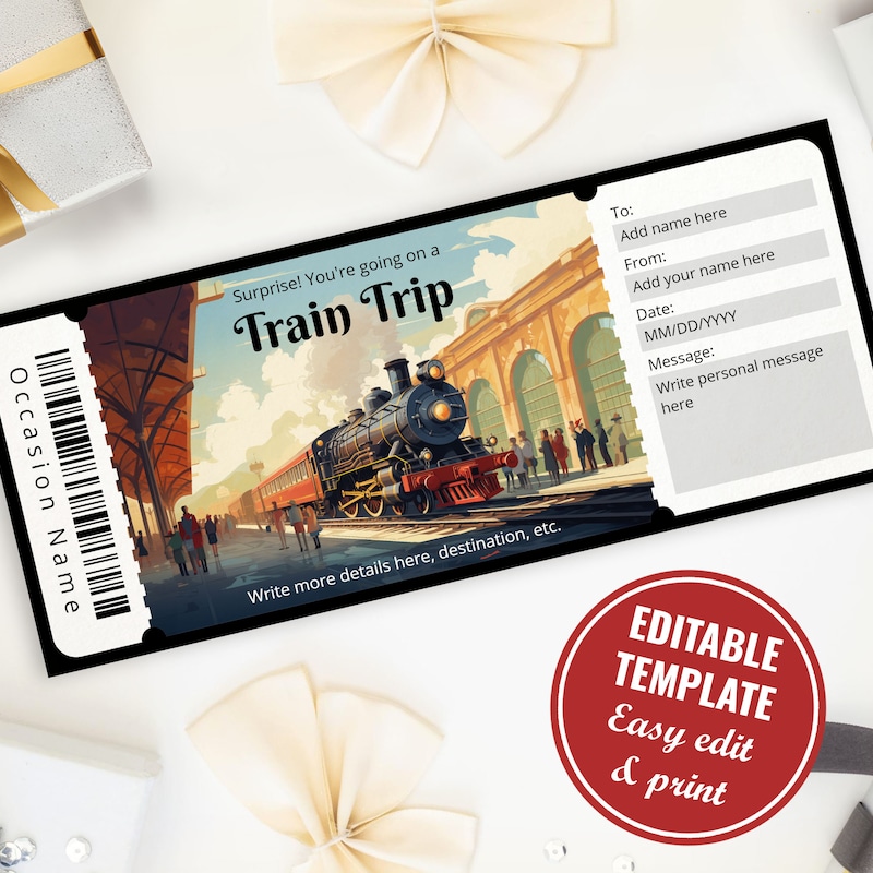 Train Ticket Cards - Etsy
