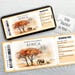 Editable Africa Boarding Pass Template, Watercolor Surprise Africa Trip ...