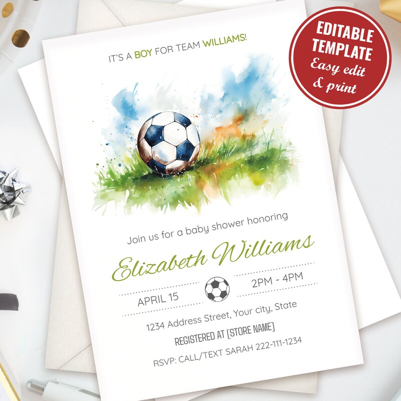 Soccer Watercolour - Etsy