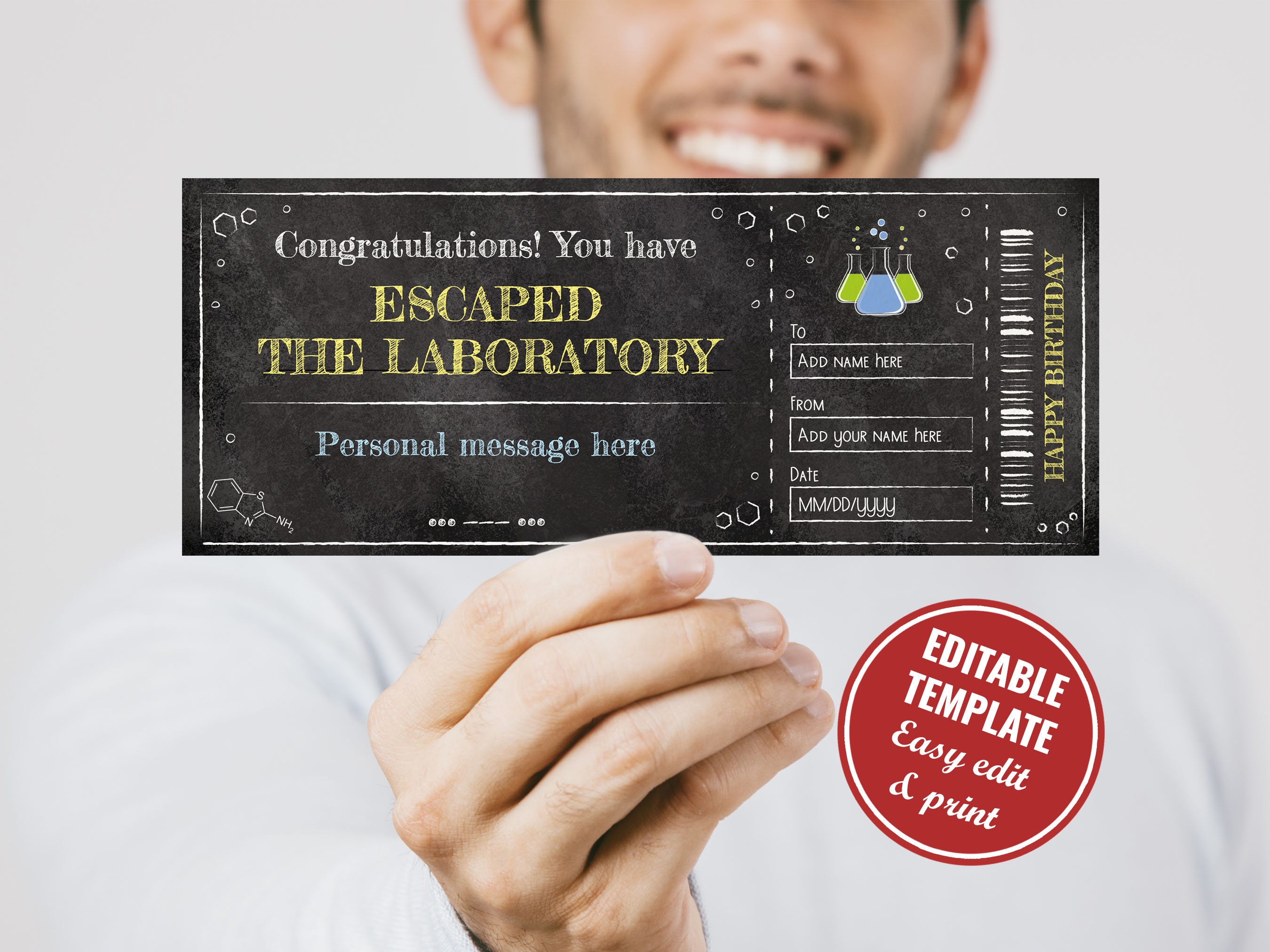 Editable Science Escape Room Certificate of Completion Template, Escape ...
