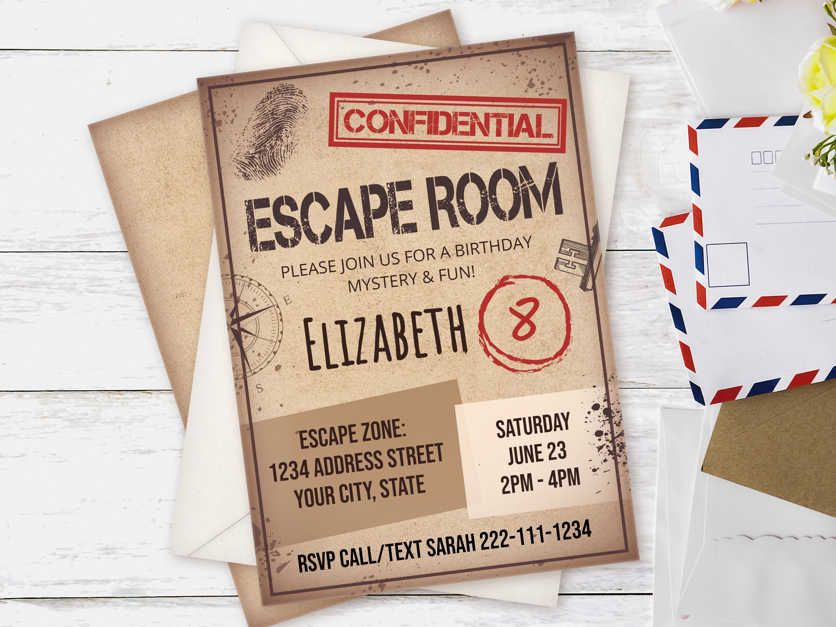 Escape Room Birthday Invitation Editable Escape Room - Etsy