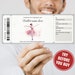 Editable Digital Ballet Ticket Gift Template for Ballet Lovers ...