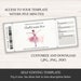 Editable Digital Ballet Ticket Gift Template for Ballet Lovers ...