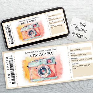Editable New Camera Gift Certificate Template for Photography Lover ...