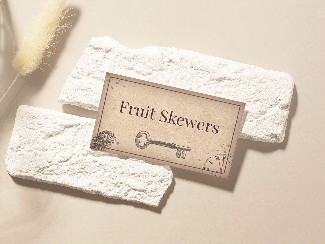 Editable Escape Room Food Tents, Escape Room Themed Party Buffet Food ...