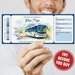 Editable Watercolor Bus Ticket Template, Coach Ticket Surprise Gift ...