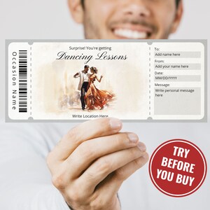 Editable Watercolor Dancing Lessons Gift Certificate Template ...