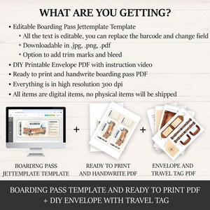 Editable Madrid Boarding Pass Template, Personalized Gift Printable ...