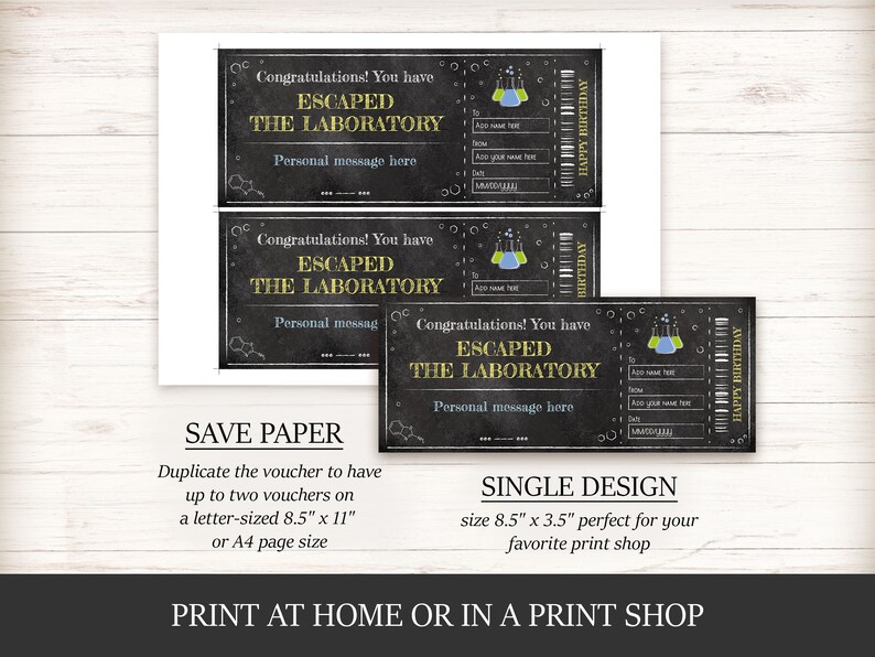 Editable Science Escape Room Certificate of Completion Template, Escape ...