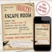 Jail Breakout Escape Room Birthday Invitation, Editable Prison Breakout ...