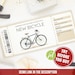 Editable New Bicycle Gift Voucher Personalized Template, Surprise ...
