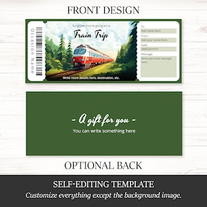 Editable Train Ticket Template, Railway Ticket Surprise Gift Voucher ...