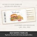 Editable Hamburger Gift Certificate Template for Burger and BBQ Lovers ...