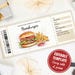 Editable Hamburger Gift Certificate Template for Burger and BBQ Lovers ...