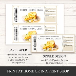 Editable Cheese Making Gift Certificate Template, Printable Cheese ...