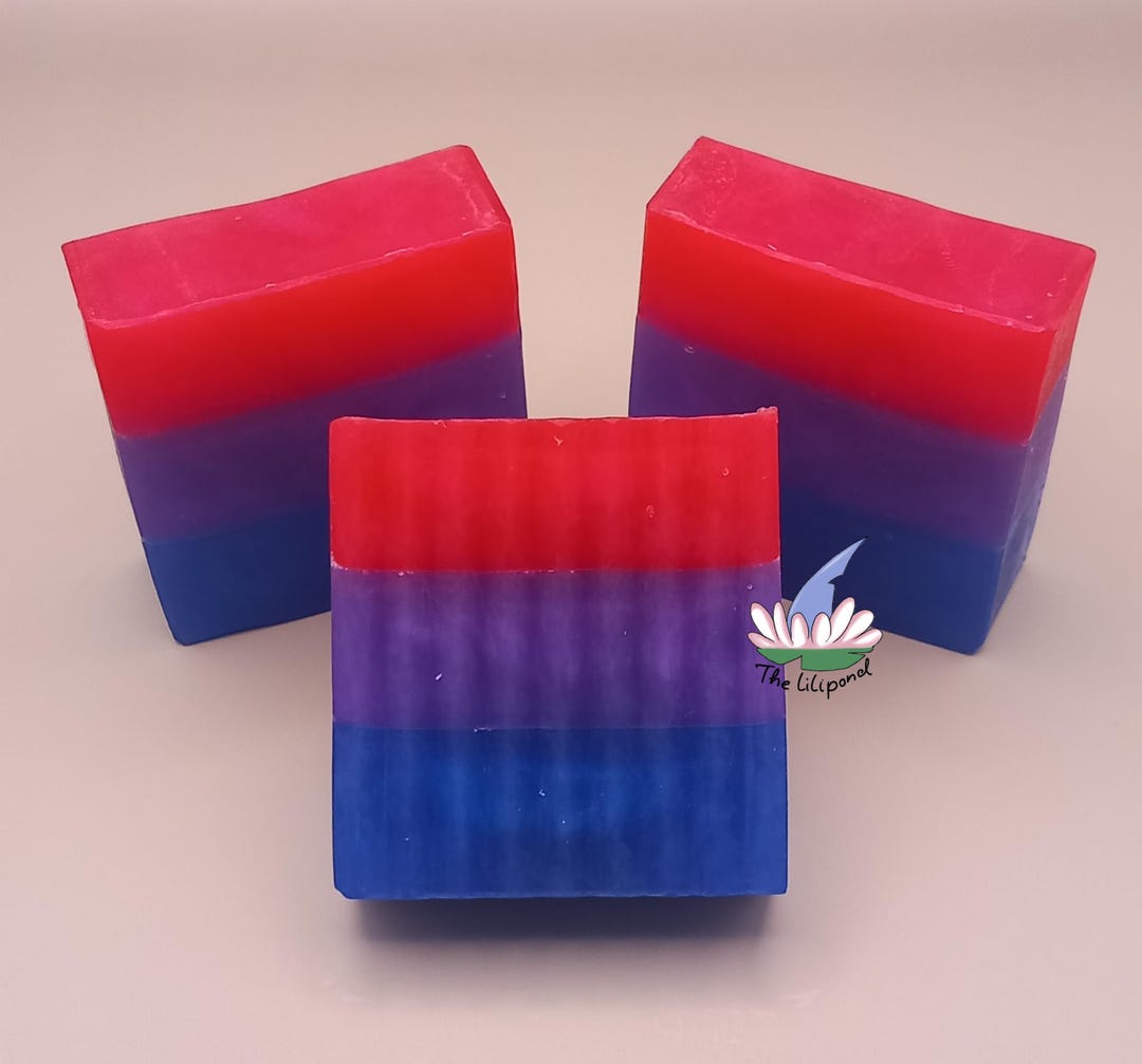 Handmade Bisexual Pride Soap: Watermelon Scent, Vegan LGBTQ+ Gift ...