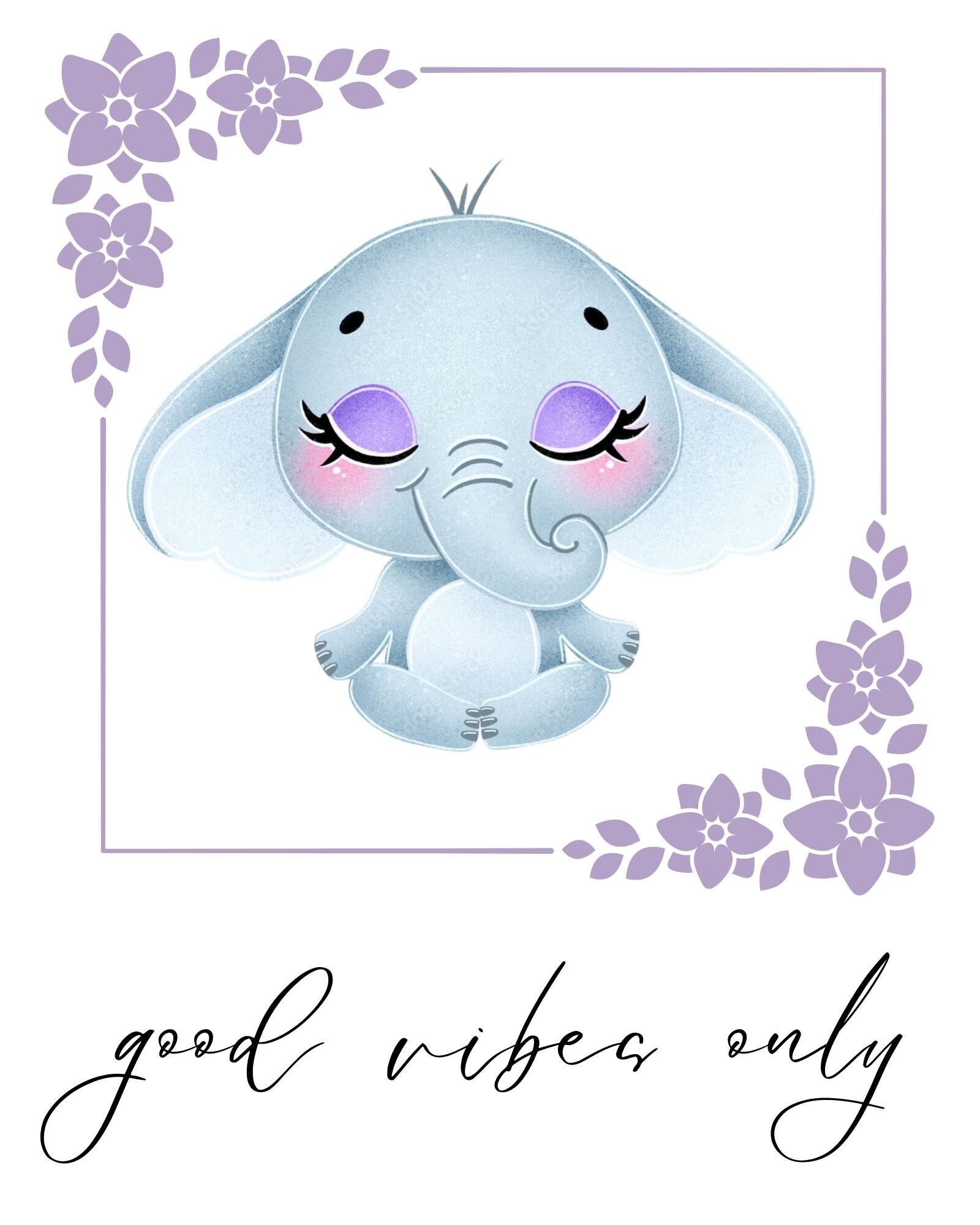 Positive Vibes Elephant