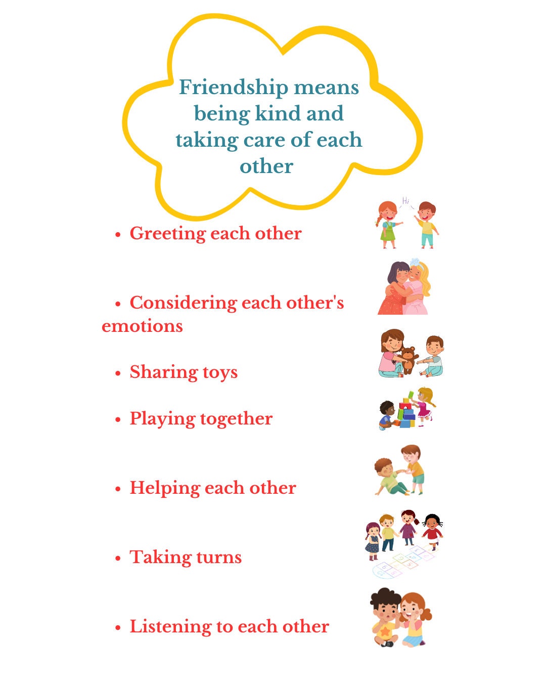 Friendship Theme Activities - Etsy