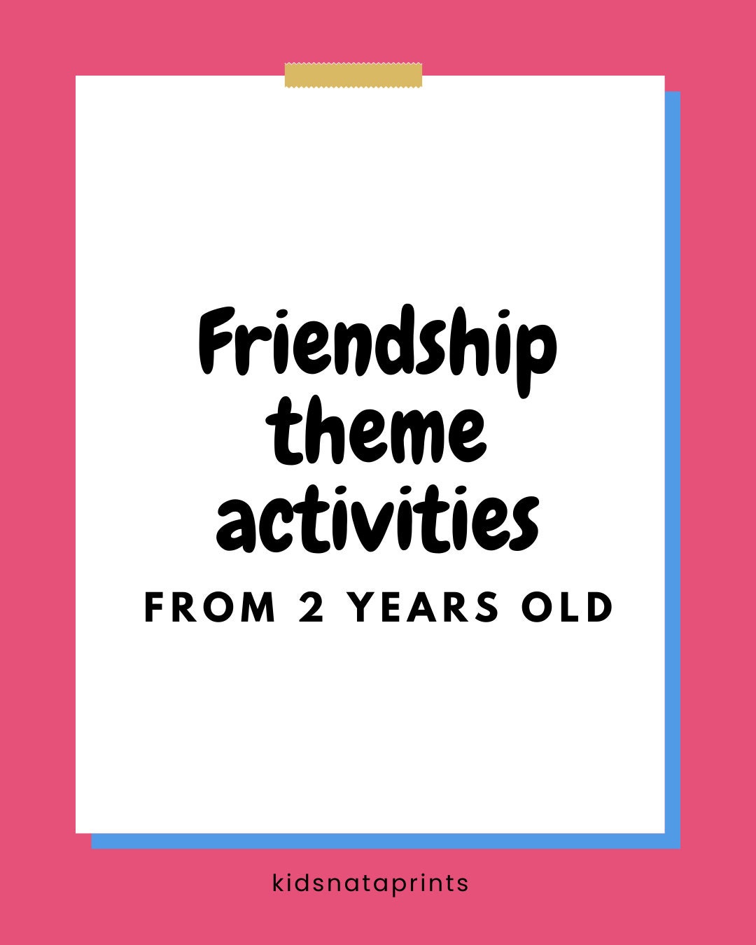 Friendship Theme Activities - Etsy