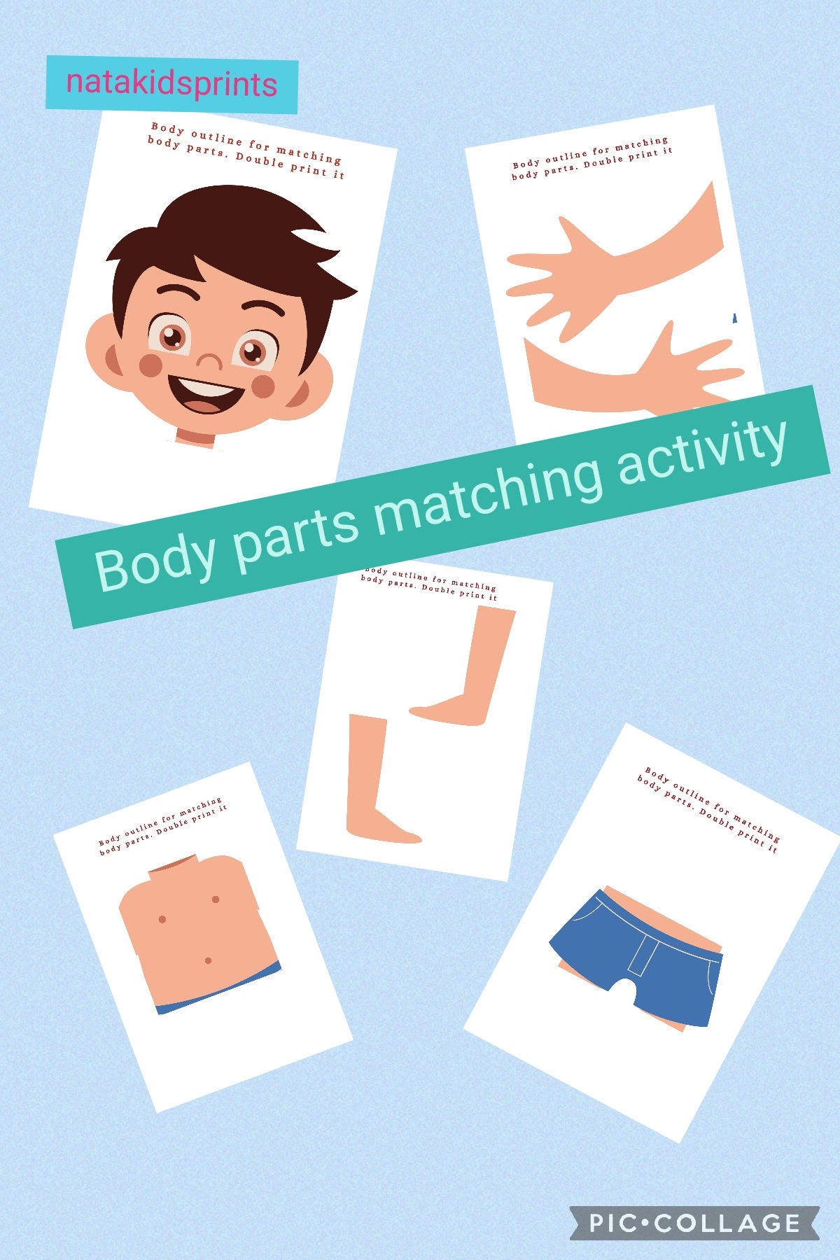 My Body Parts Preschool Activities - Etsy
