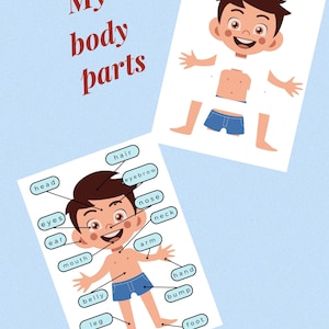 My Body Parts Preschool Activities - Etsy