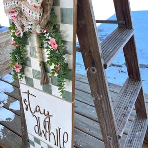 Spring Porch Leaner Checkered | Porch Leaner | Spring Porch Leaner ...