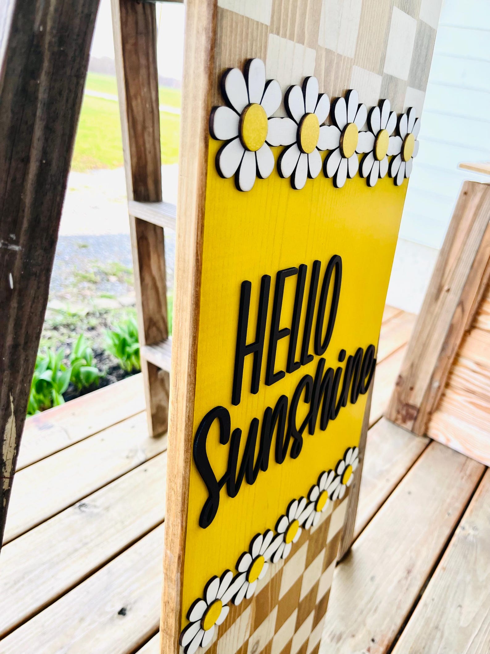 Daisy Porch Leaner | Spring Porch Leaner | Porch Leaner | Wood Porch ...