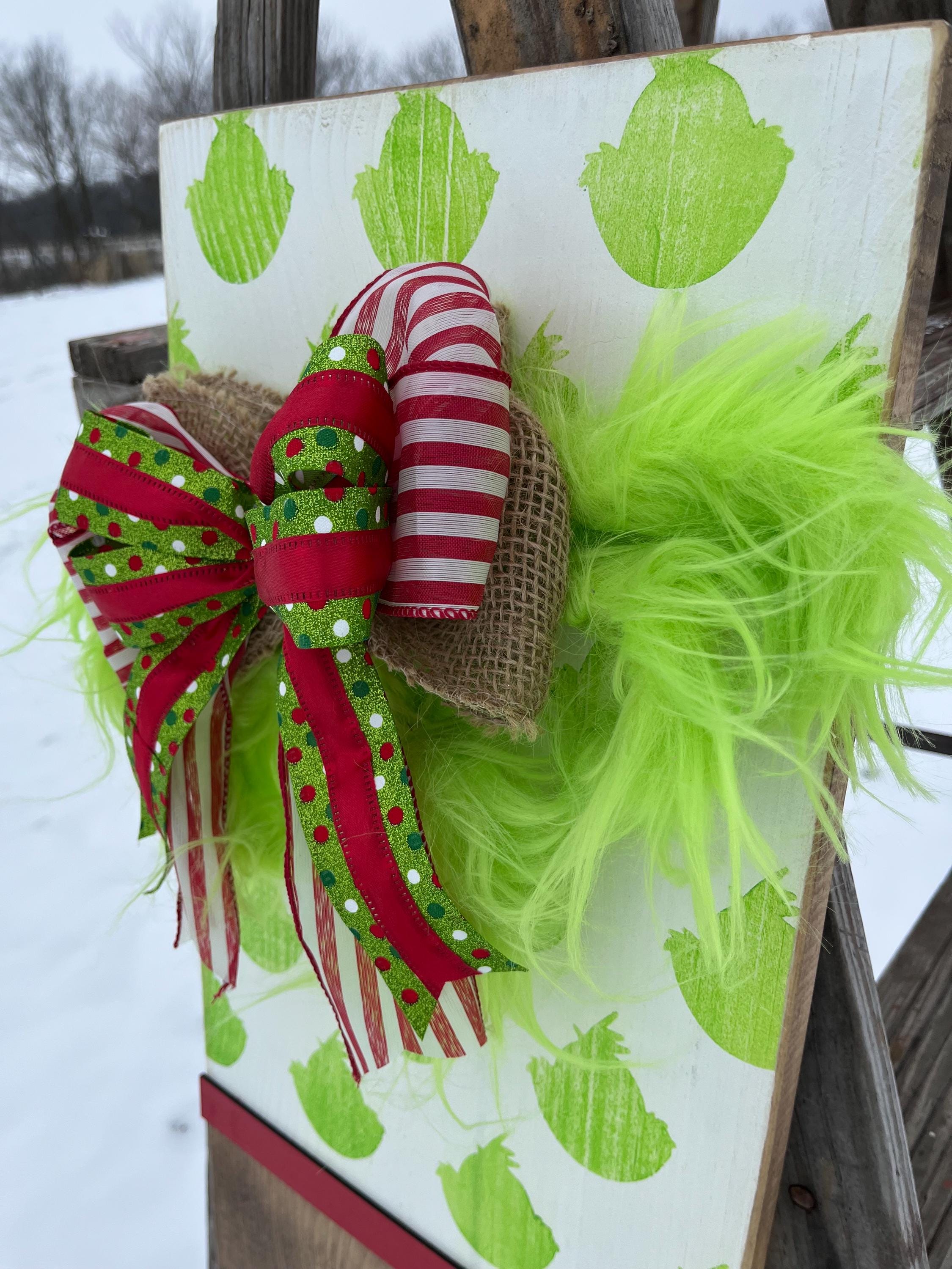 Grinch Porch Leaner | Grinch Sign | Grinch Porch Sign | Wood Grinch ...