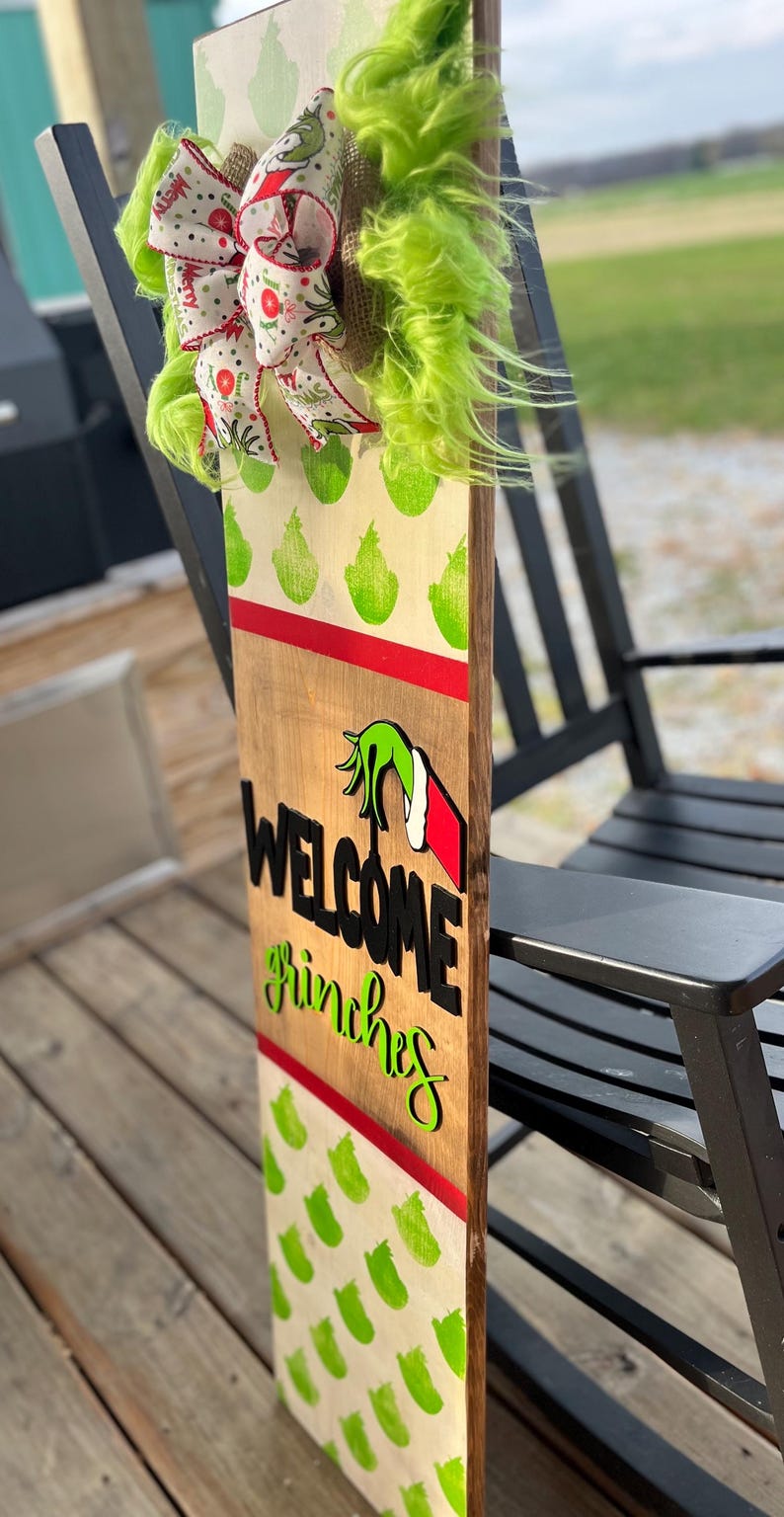 Grinch Porch Leaner - Etsy