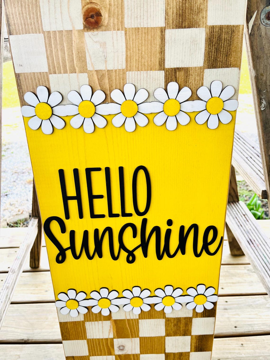 Daisy Porch Leaner | Spring Porch Leaner | Porch Leaner | Wood Porch ...