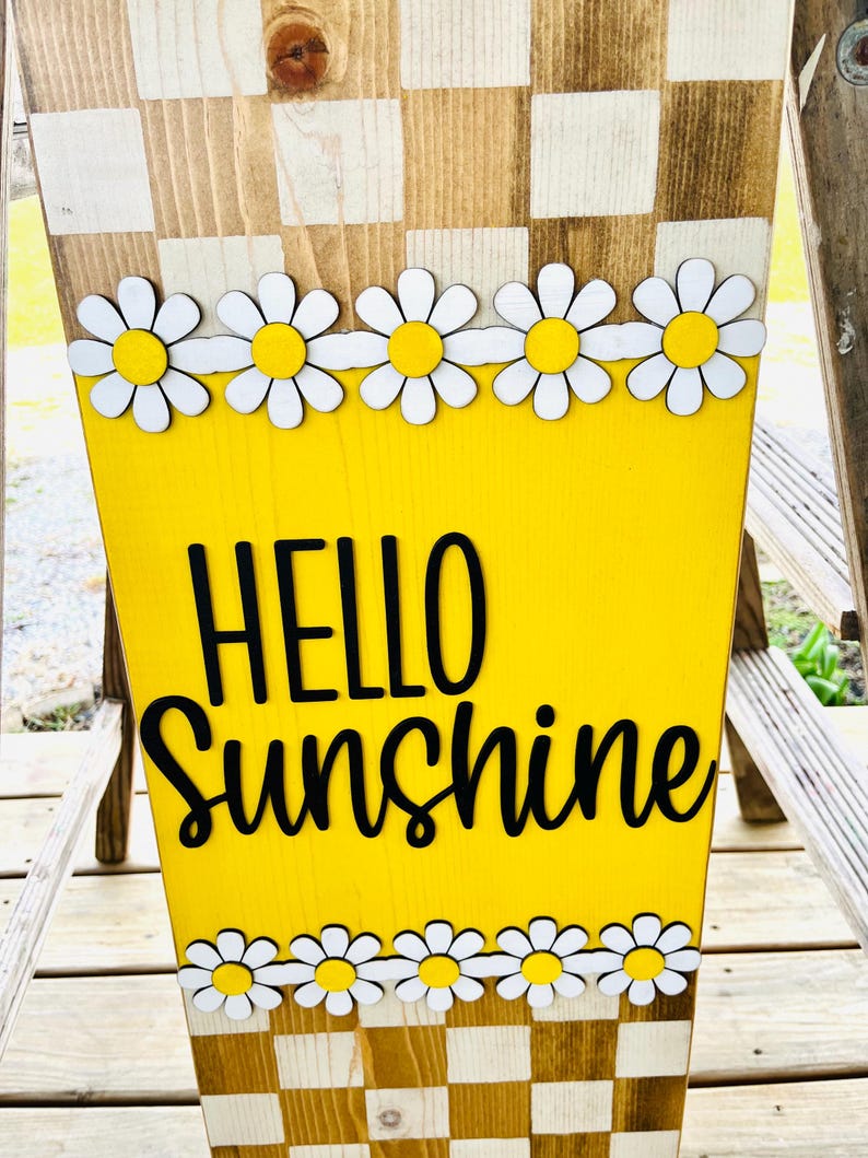 Daisy Porch Leaner | Spring Porch Leaner | Porch Leaner | Wood Porch ...